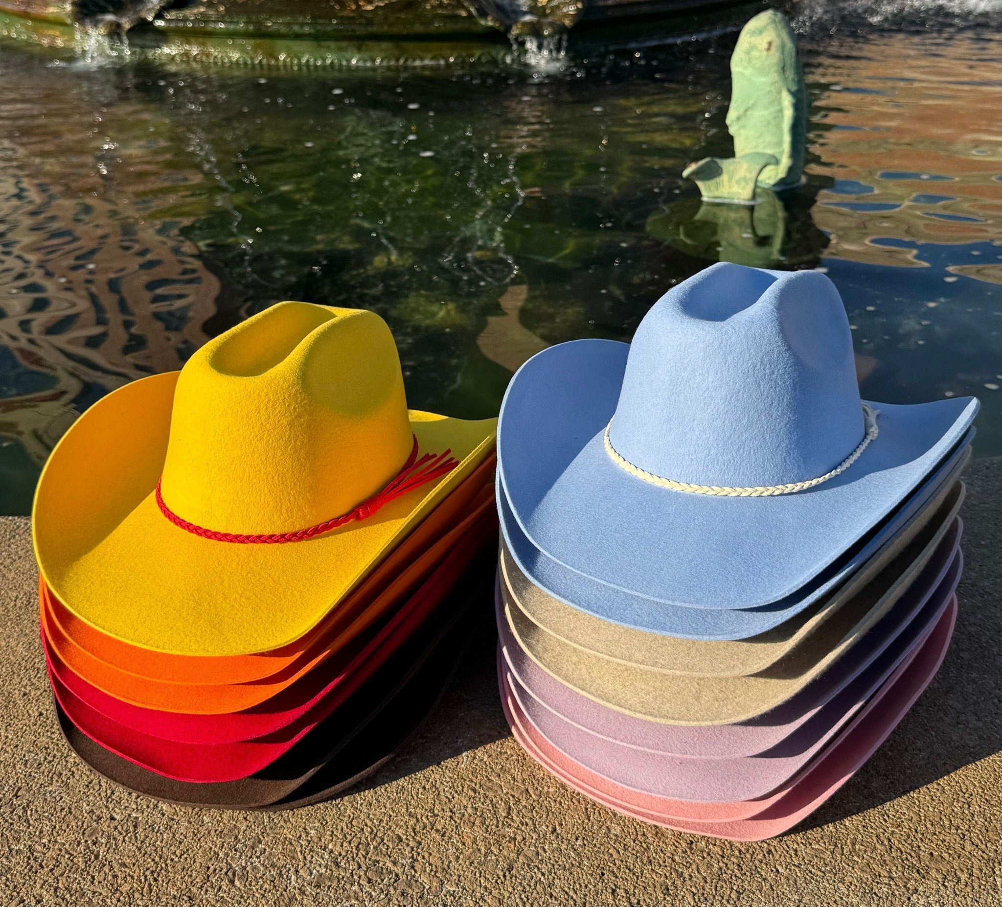 100% Wool Cowboy Hat Solid, Solid Cowboy Hat for Burning,Pinched Cowboy ...